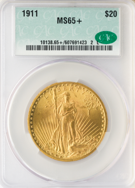 1911 $20 Saint Gaudens CACG MS65 + - Blanchard and Company