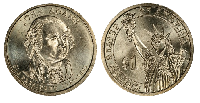 8 Rare John Adams Dollar Error Coins - Blanchard and Company Rare John ...