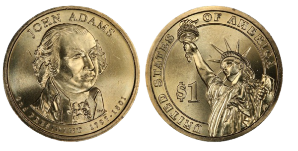 8 Rare John Adams Dollar Error Coins - Blanchard and Company Rare John ...