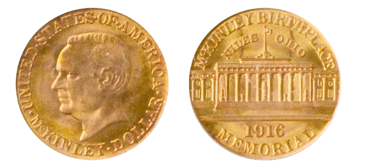 A 1916 Gold Coin Honoring McKinley, Our Nation's 25th President ...